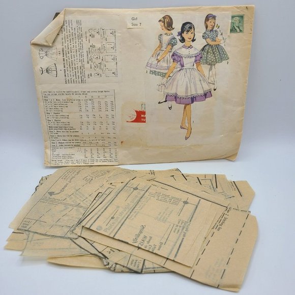 Simplicity | Dresses | Simplicity Pattern 376 Girl Size 8 Dress And ...